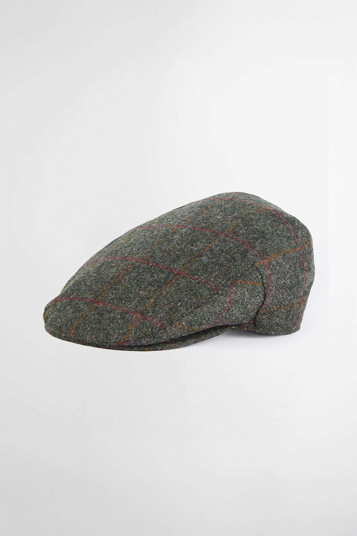 Crieff Flat Cap Olive/red overcheck by Barbour | Men | WP Store