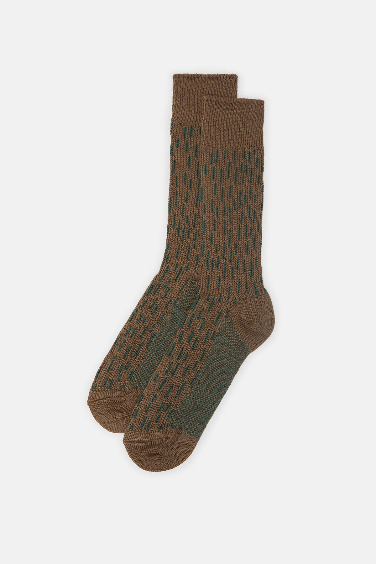 Rain drop crew socks Olivedrab green by Rototo | Unisex | WP Store