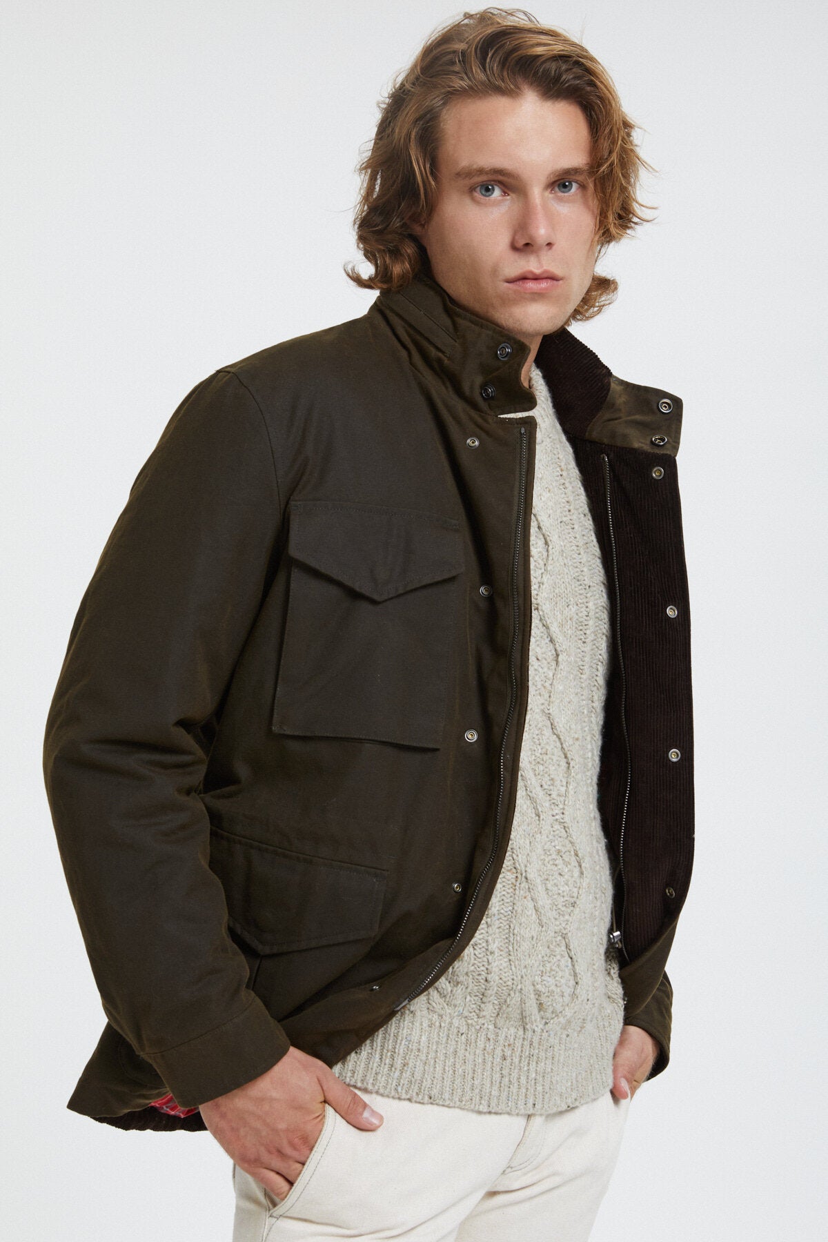 Waxed Field Jacket Deep moss by Baracuta | Men | WP Store