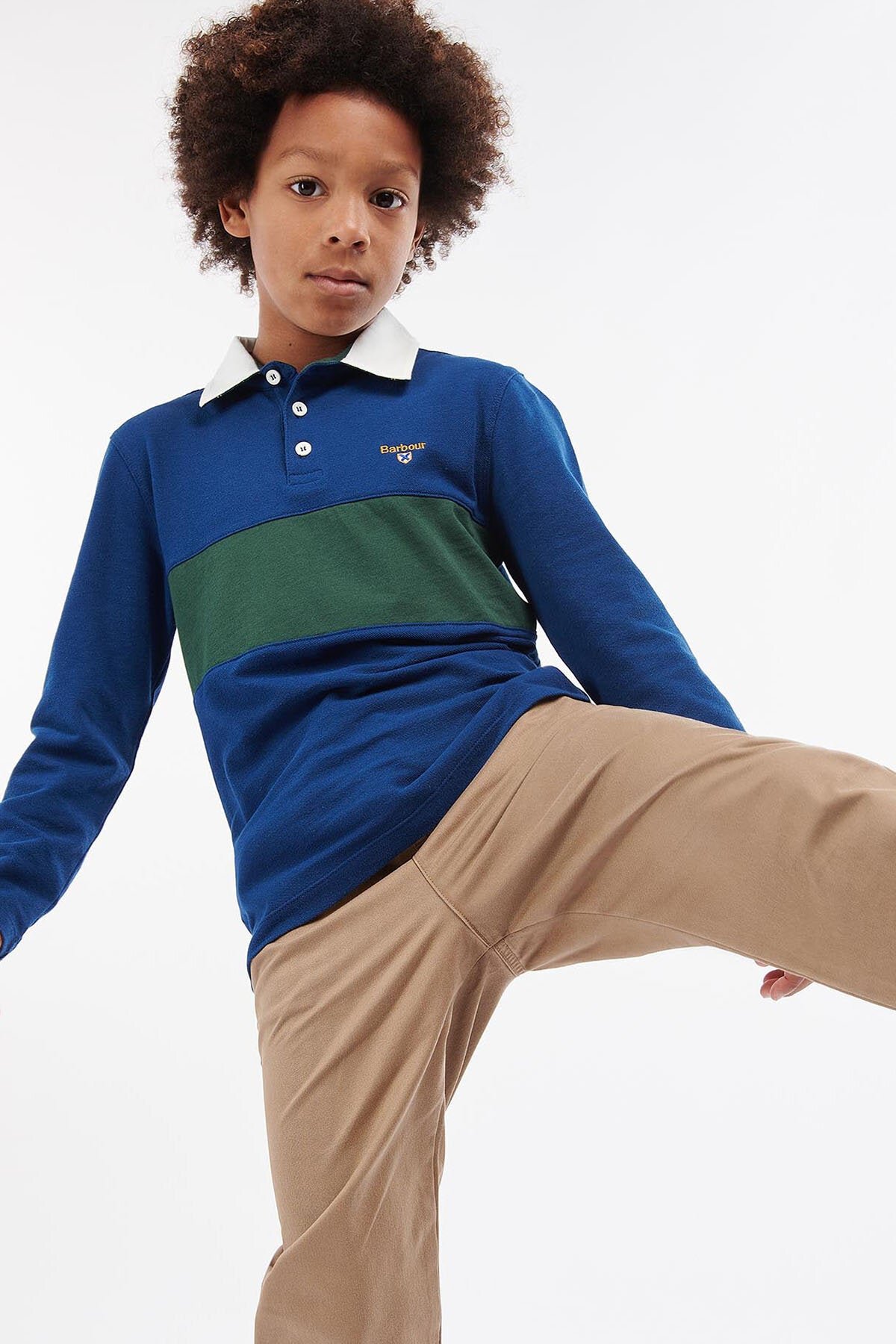 Boys Danby Rugby Shirt Deep blue by Barbour Kid | Boy | WP Store