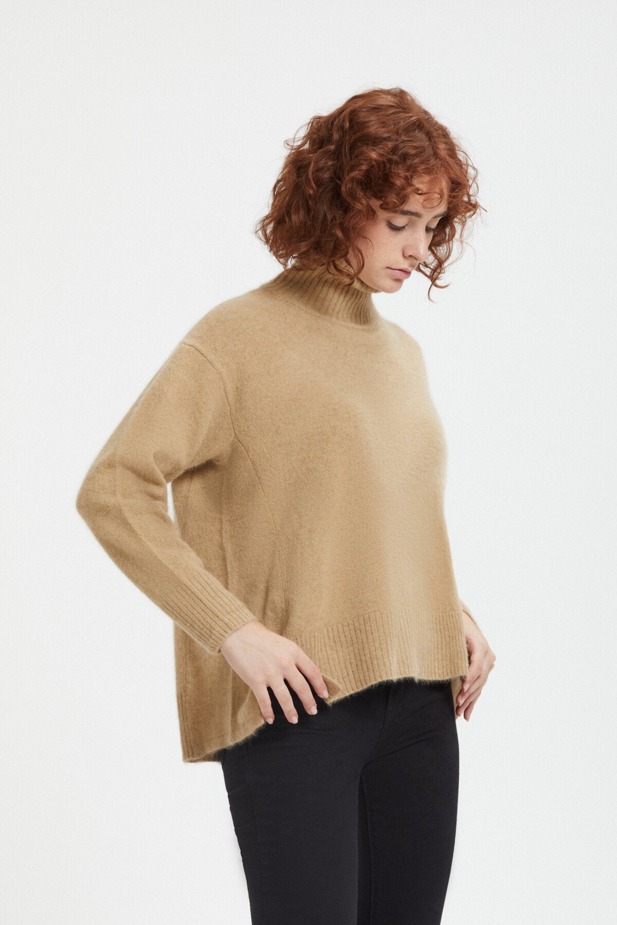 Wool high neck jumper Camel by Ct Plage | Women | WP Store