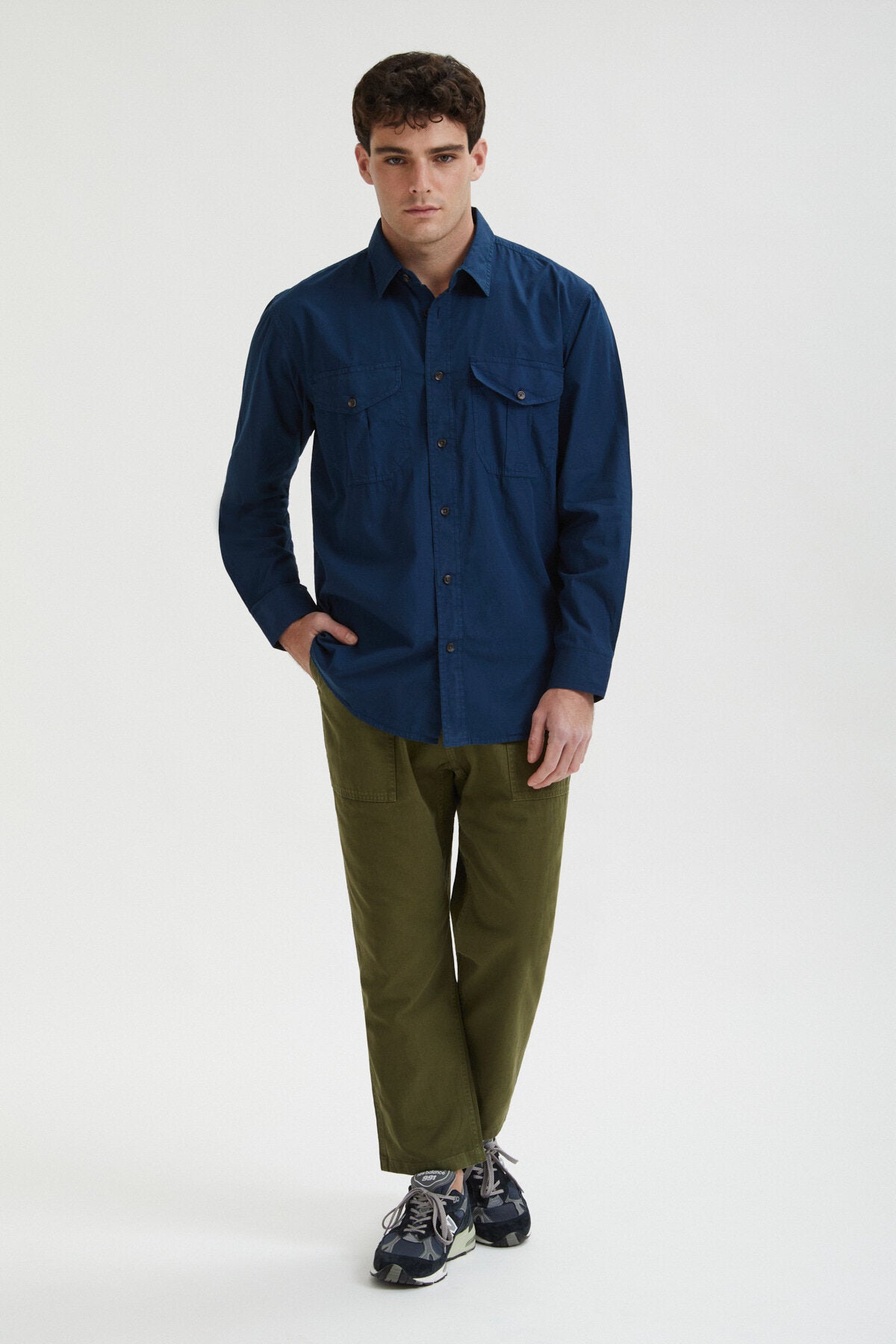 WASHED FEATHER CLOTH SHIRT Blue mussel by Filson Man | Men | WP Store