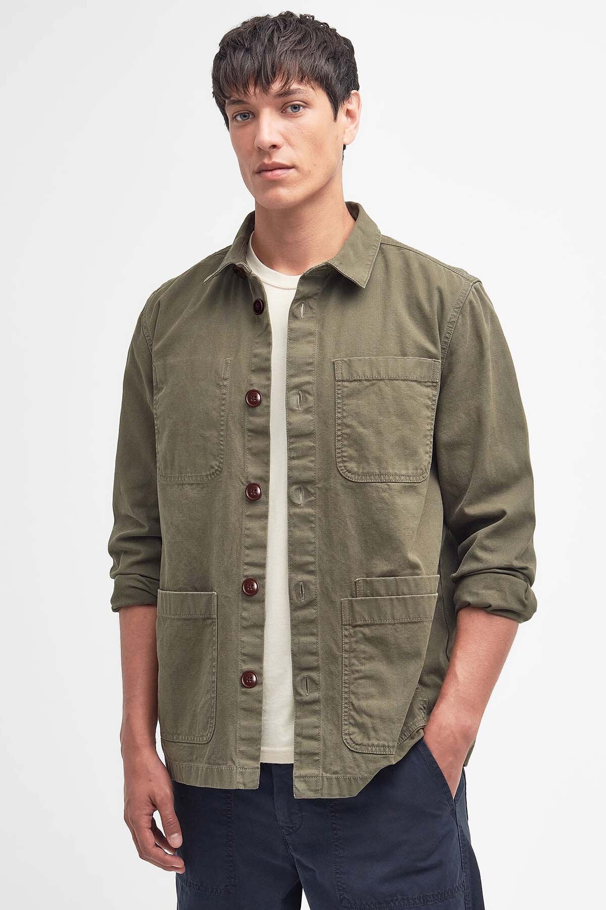 Chesterwood Regular Fit Overshirt Pale sage by Barbour | Men | WP Store