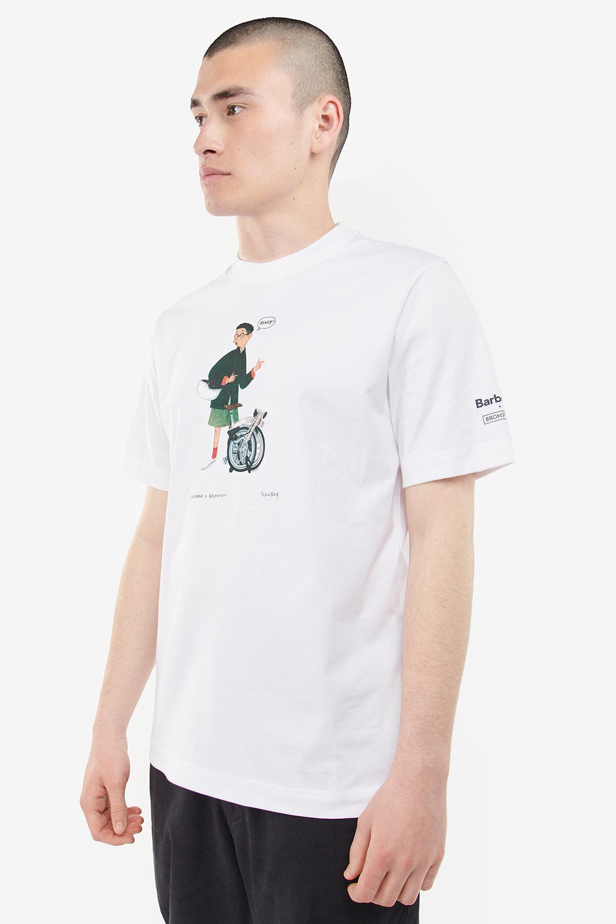 Barbour x Brompton Slowboy Ready T-Shirt White by Barbour | Men | WP Store